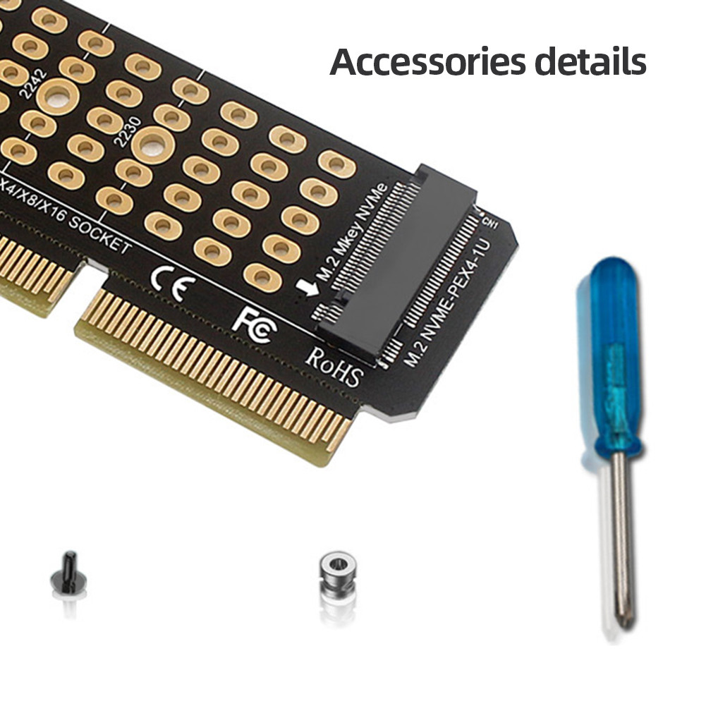 [Ready Stock] M2 NVME MKEY PCIe Riser Card M.2 M-Key Accelerator Card ...