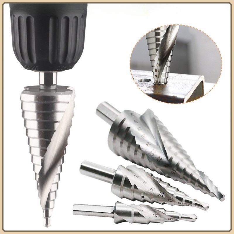 [Fast Shipping]HSS Spiral Grooved Step Drill High Speed Steel Drill ...