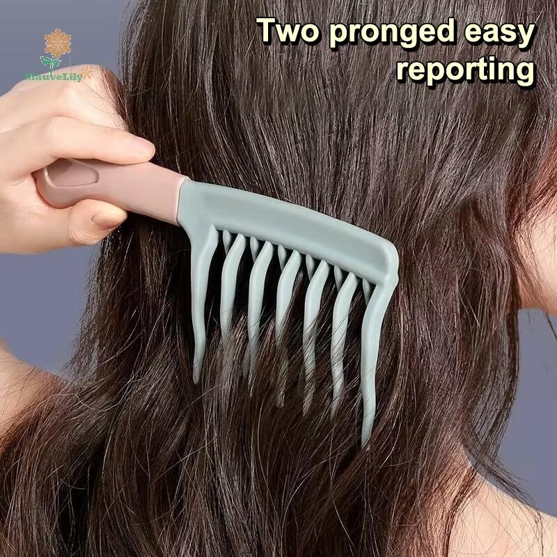 LILY 1 Pcs Double Rows Of Wide Tooth Comb Long Perm Hair Curly Hair ...
