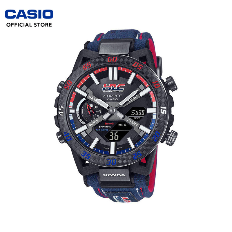 Casio Edifice Honda Racing (ECB-2000HR-1ADR) Alcantara Band 100 Meter ...