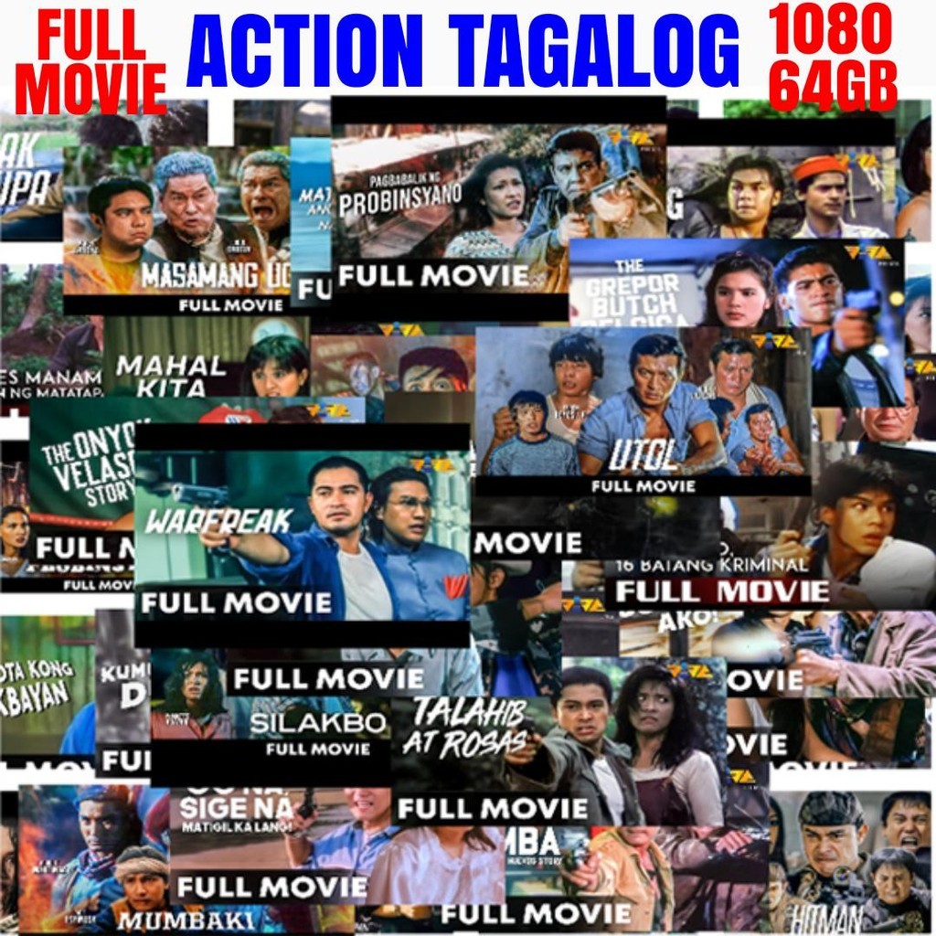 ACTION TAGALOG MOVIE 1080 64GB USB FLASHDRIVE WITH OFFLINE MOVIE HIGH ...