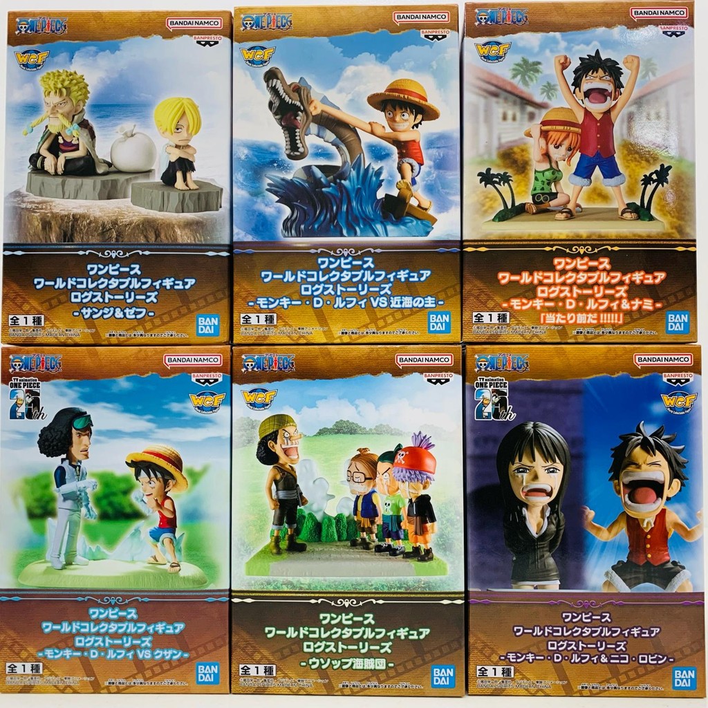 One Piece Figure Log Stories 6-piece set World Collectible Figure Anime ...