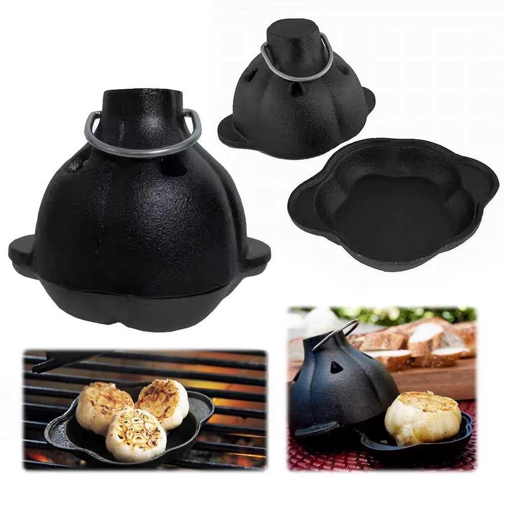 Mini Garlic Roster Baker Heat Resist Pre-Seasoned Garlic Roaster Non ...