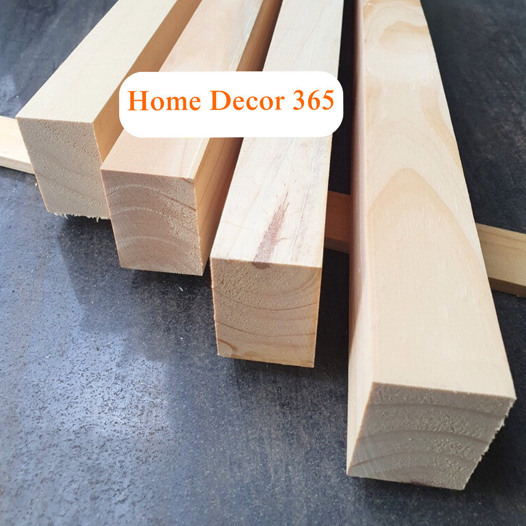 3x4 Square Pine Wood Bar, 50cm Long, Planed on 4 Sides, Sawn Pine Wood ...