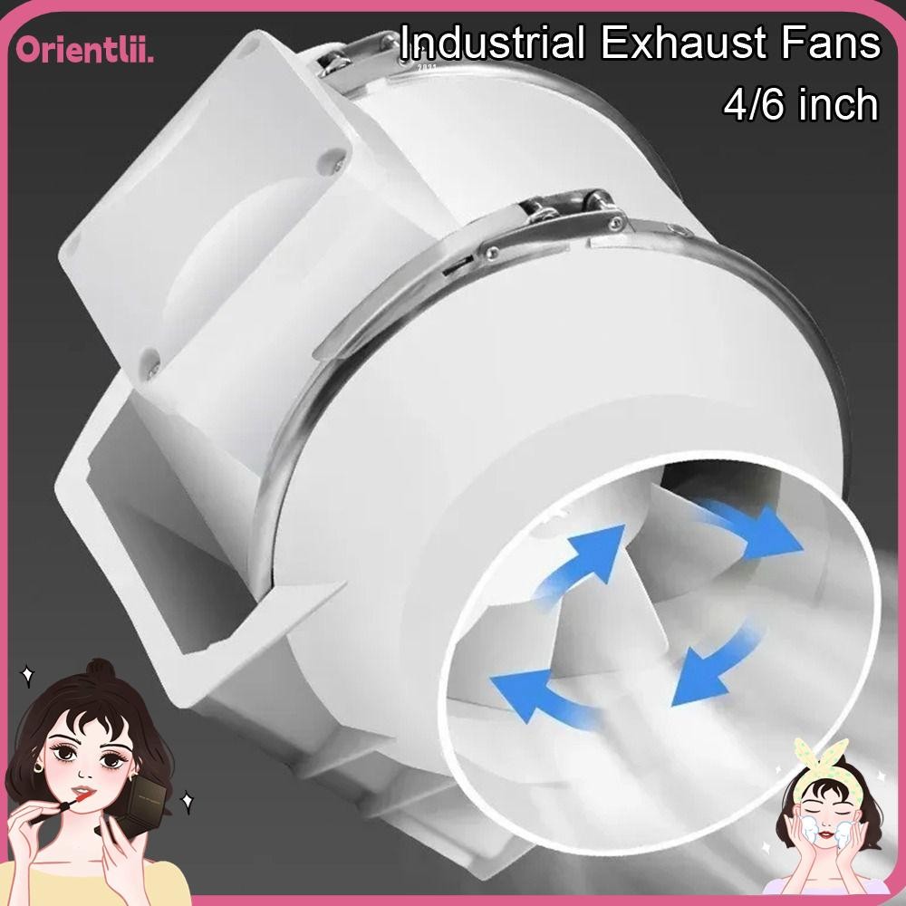 ORIENTTK 1Pcs Pipe Duct Fan, 4/6inch Round Industrial Exhaust Fans ...