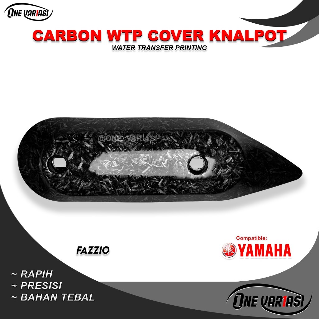 FAZIO CARBON FORGED EXHAUST COVER PROTECTOR / YAMAHA FAZZIO CARBON ...