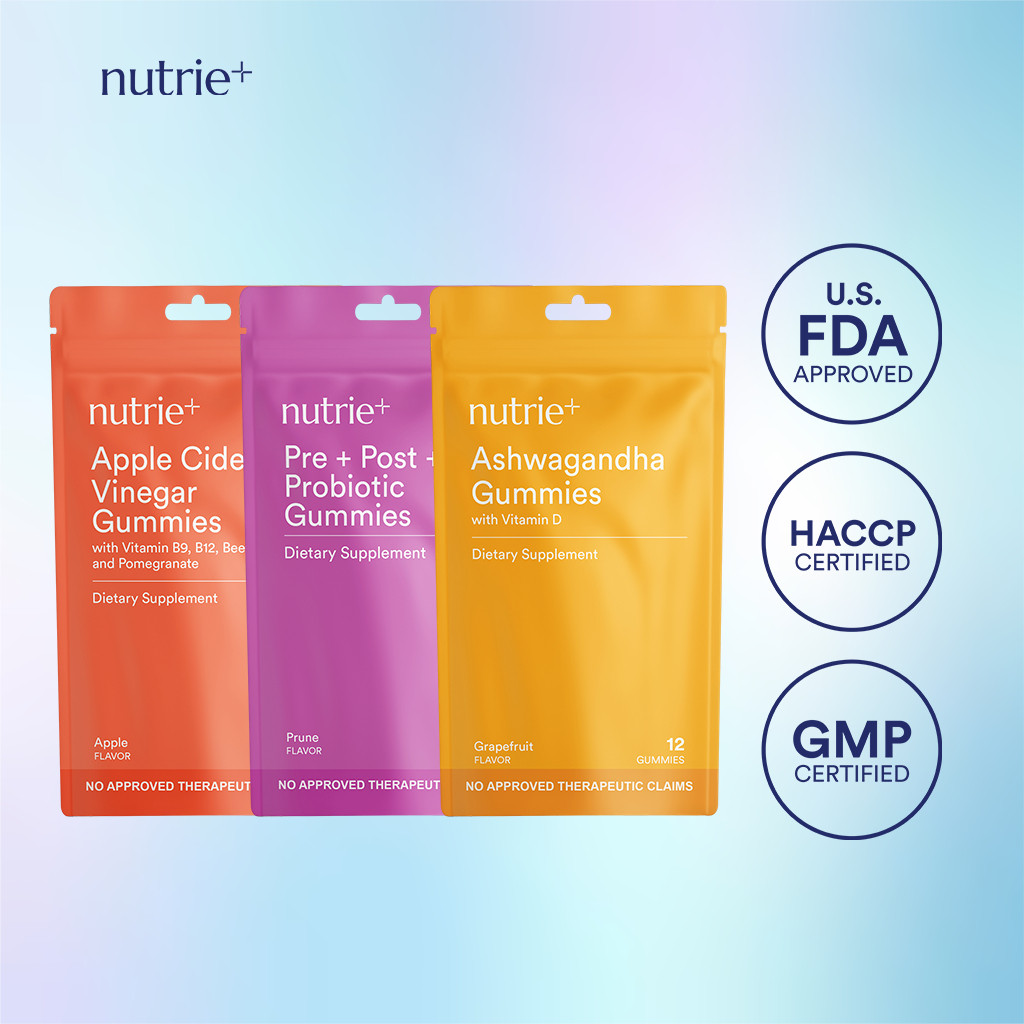 Nutrie Daily Balance Trio (ACV 12s + Probiotic 12s + Ashwagandha 12s ...
