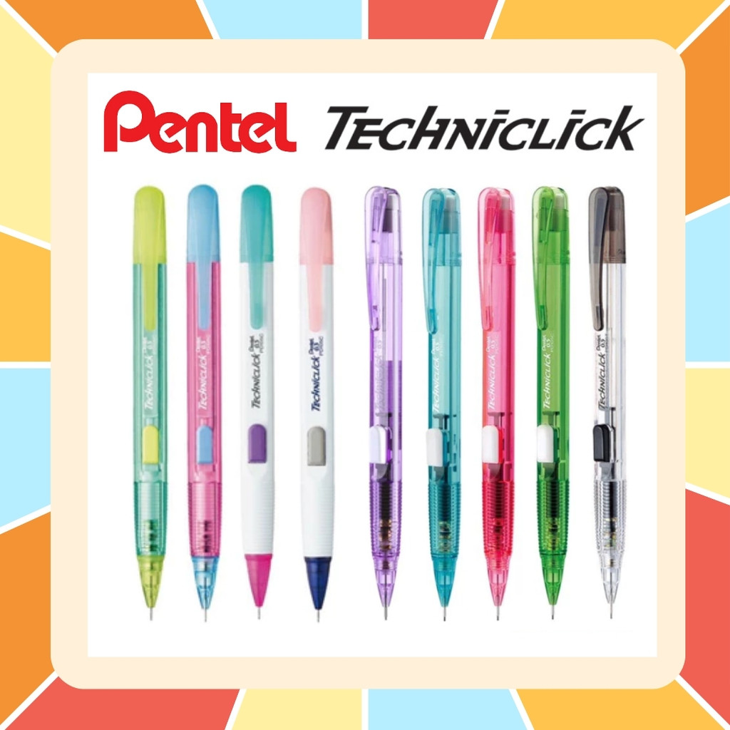 Pentel Techniclick Mechanical Pencil Side Press Handle Grip Zone 0.5 Mm ...
