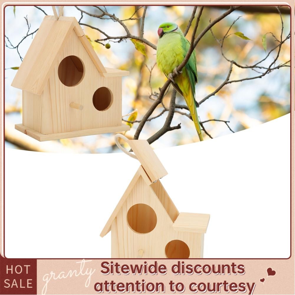 granty-ph Birdhouse Bird Nests Wood Cage Multipurpose for Outdoor ...