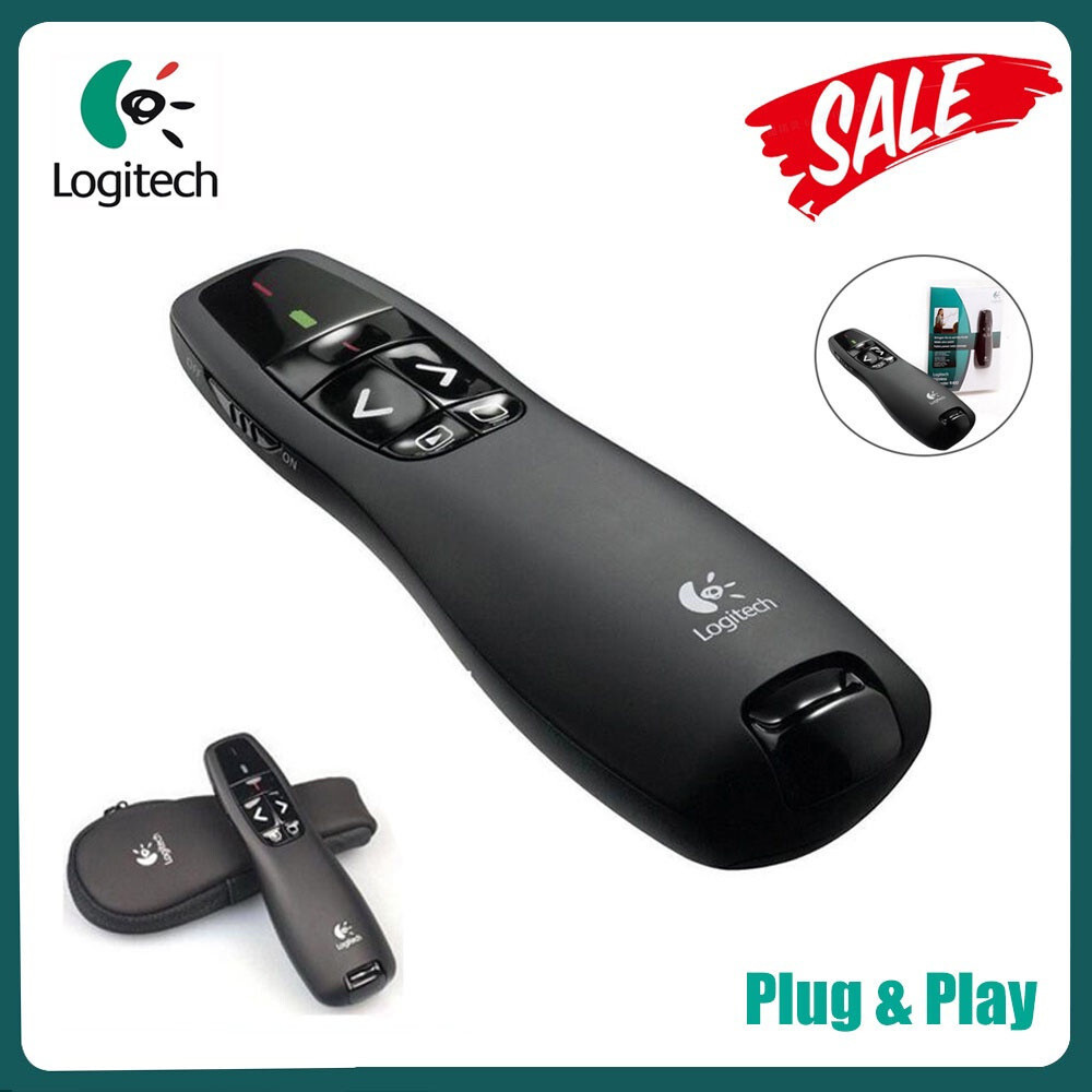 Logitech R400 USB Presenter Red Laser Pointer 2.4GHz Remote Control ...