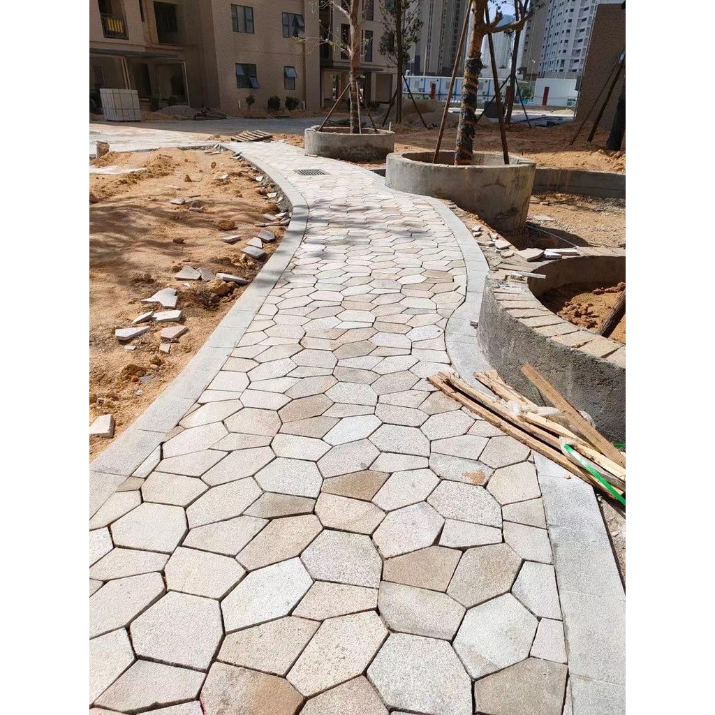 Natural Culture Stone Mushroom Stone Mosaic Fan-Shaped Chaos Stone ...