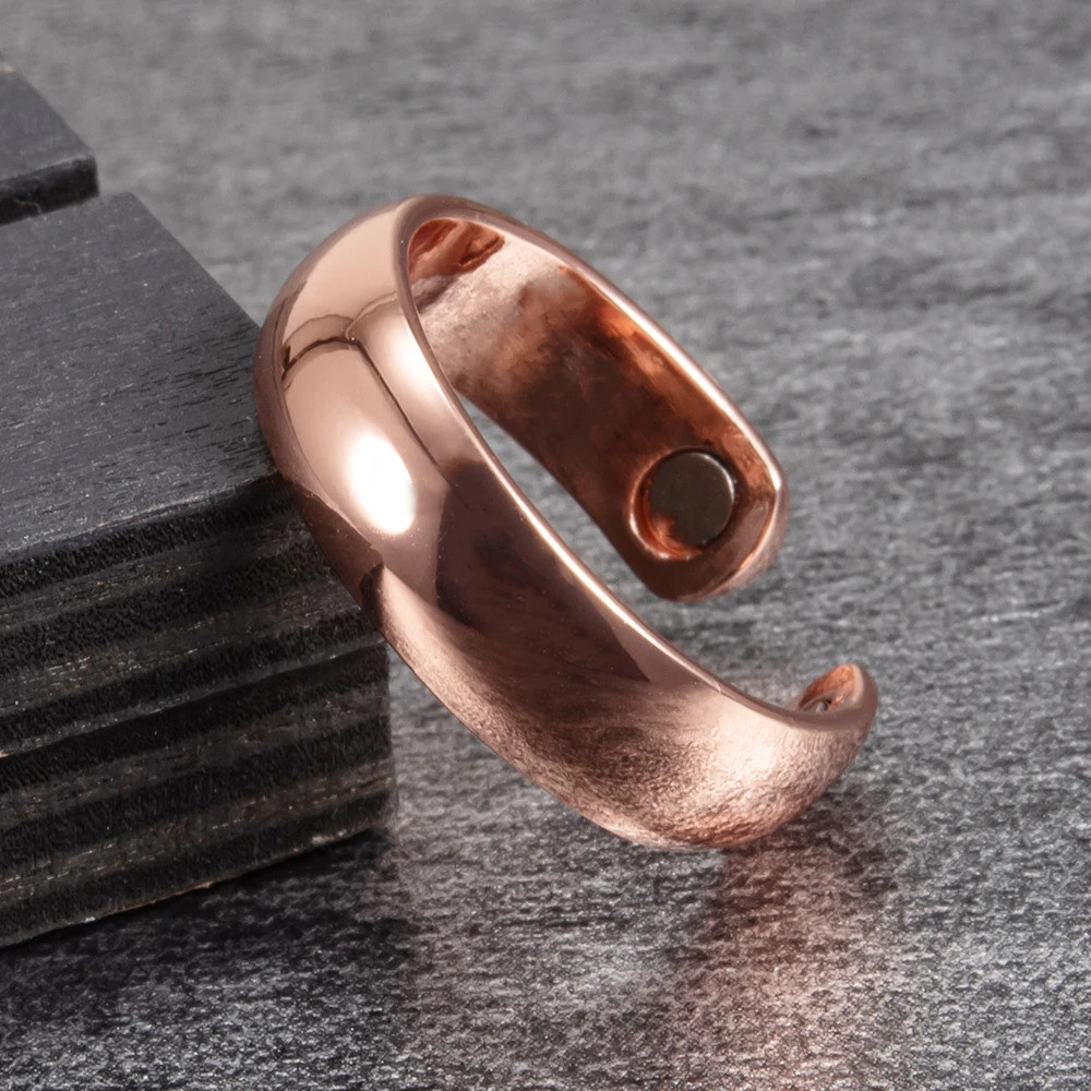 Pure Copper Rings Magnetic Finished Health Energy Smooth Surface Mens ...