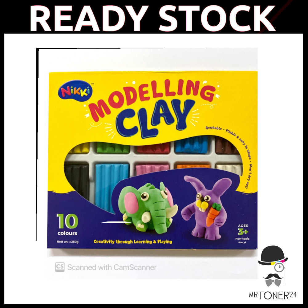 Nikki Modelling Clay /Plasticine / Tanah Liat Pemodelan - 10 Color Art ...