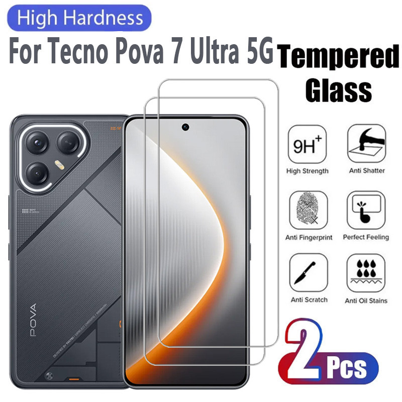 2Pcs Tecno Pova 7 Ultra 5G High Definition Full Cover Tempered Glass ...
