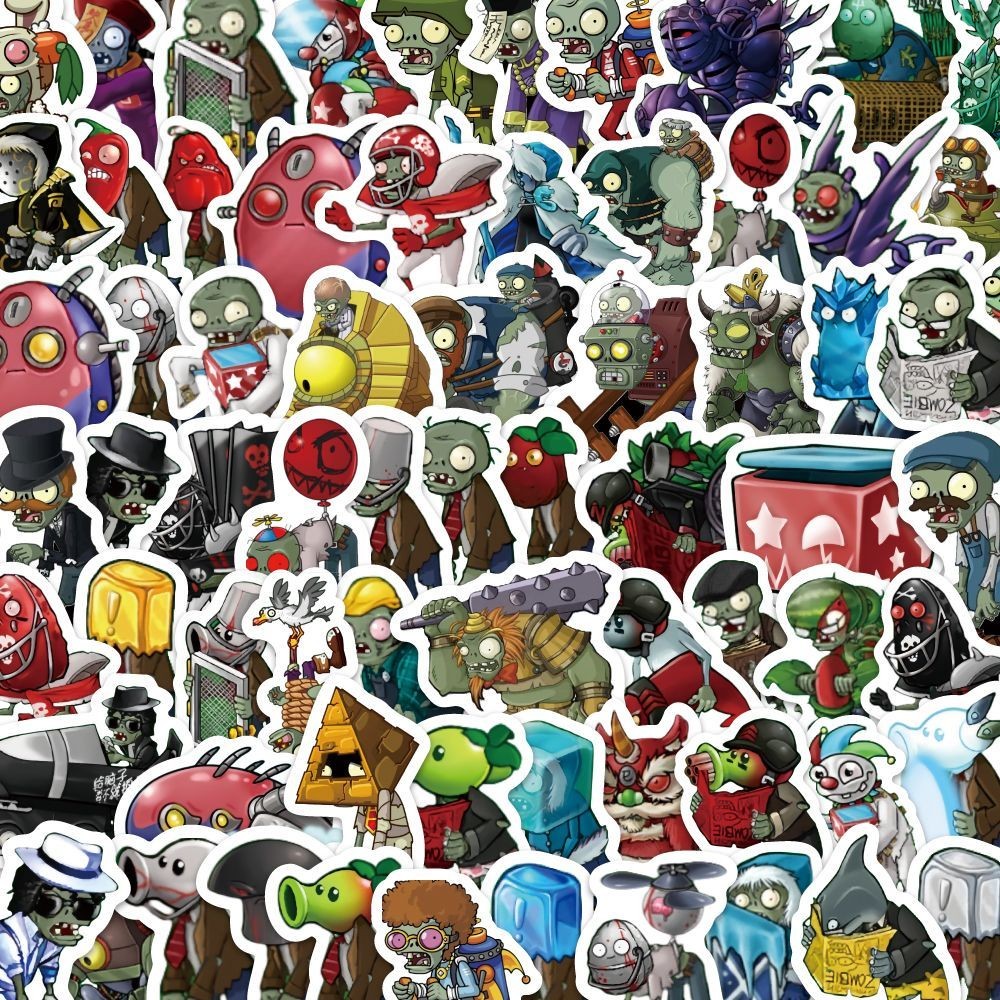 100Pcs Plants vs. Zombies Stickers Game Decoration DIY Waterproof ...