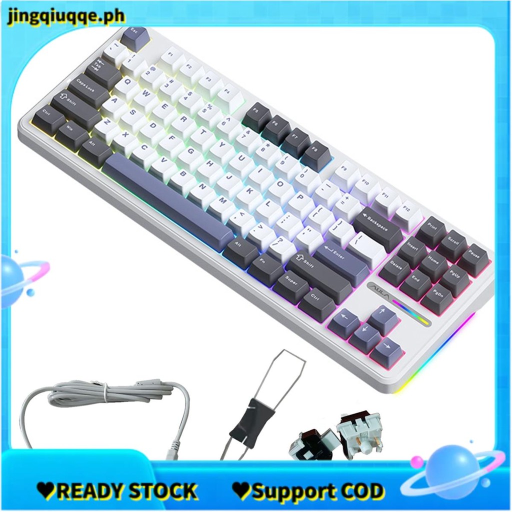 Aula F87 Mechanical Keyboard Set 87 Key Hotswap Wireless Keyboard RGB ...