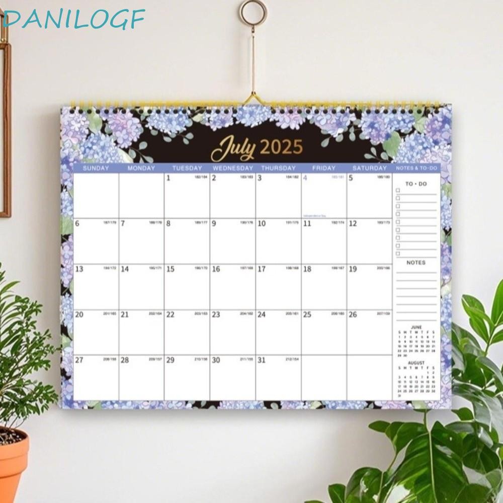 DANILOGF Wall Calendar, Creative Monthly Layout Coil Calendar, Wall ...