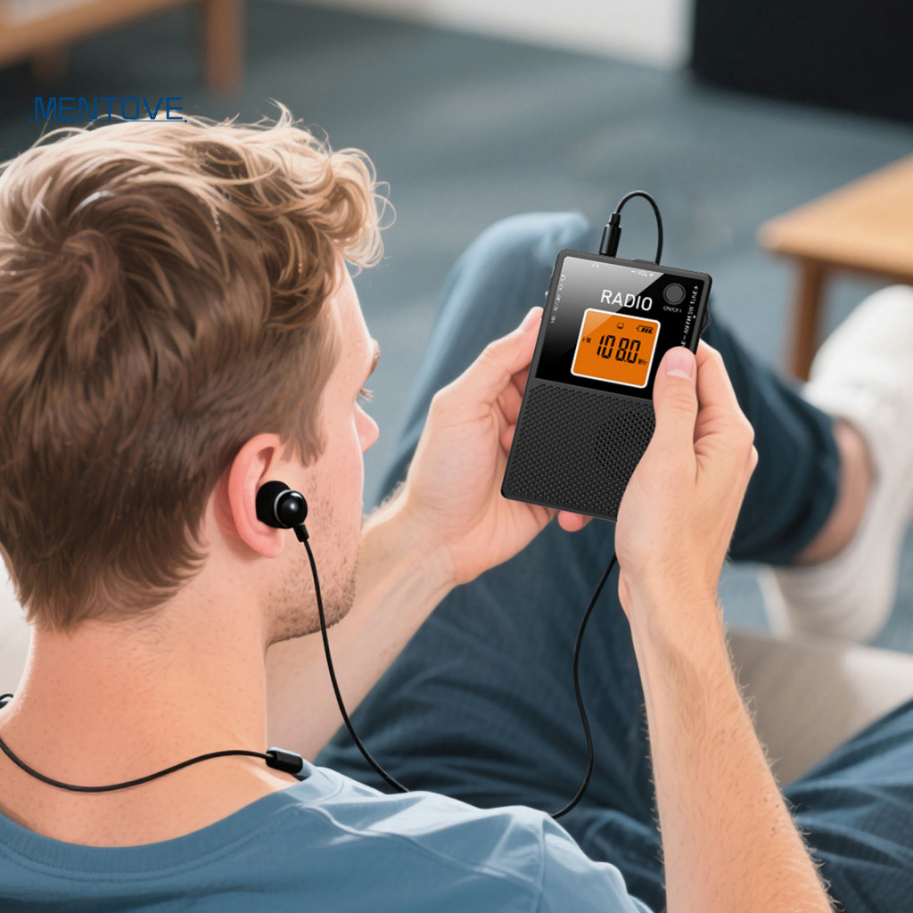 mentove* Pocket-sized Radio Card-sized Am Fm Radio Portable ...
