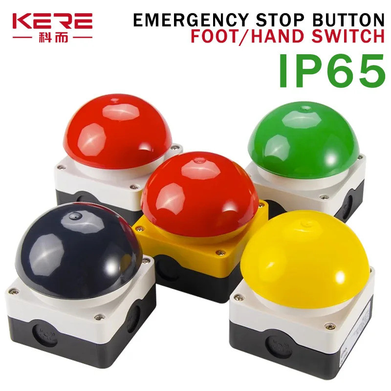 Pedal Switch IP65 Watproof Responder Switch AC/DC Emergency Stop Button ...