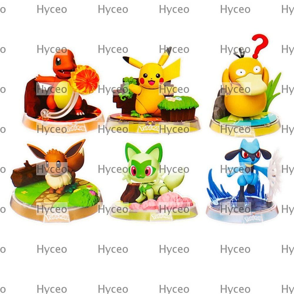 HYCEO Blokees Figure, Eevee Sprigatito Plastic Pikachu Action Figure ...