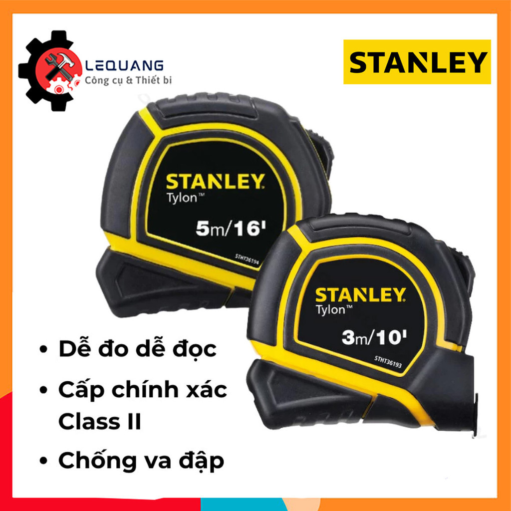 Genuine STANLEY 3m, 5m, 8m tape measure with convenient metric and inch ...