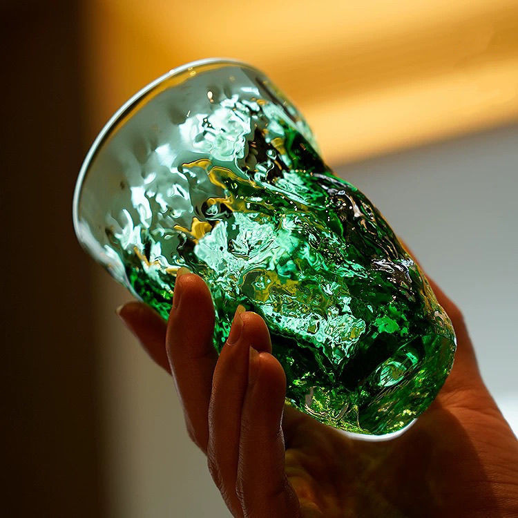 Traditional Glazed Tea Cup Ice Crystal Rock Texture Creative Irregular ...