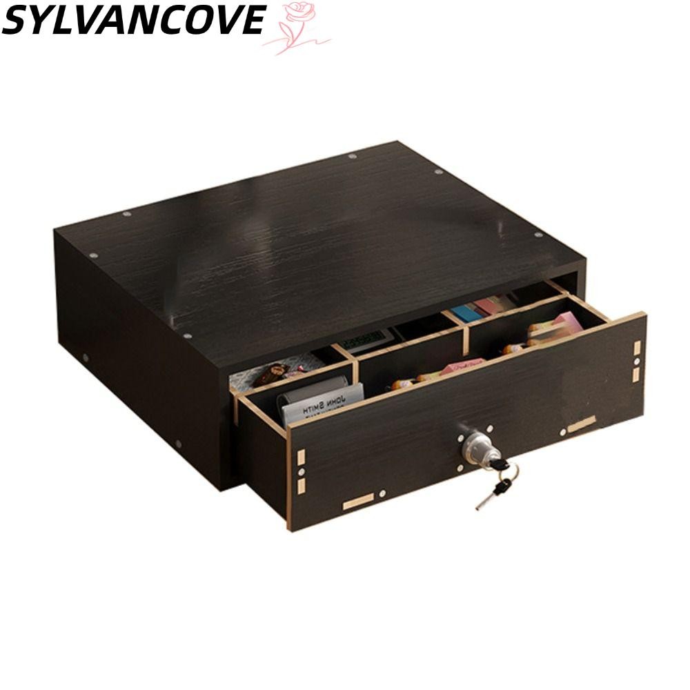SYLVANCOVE Cashier Cash Box, Wood With Lock Money Coin Storage ...