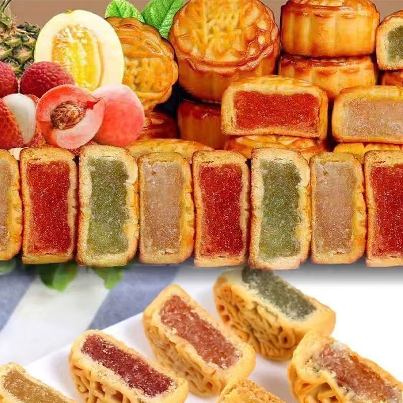 2025 New Product Fresh, Fruit Flavor Mooncake Pineapple Cantaloupe ...