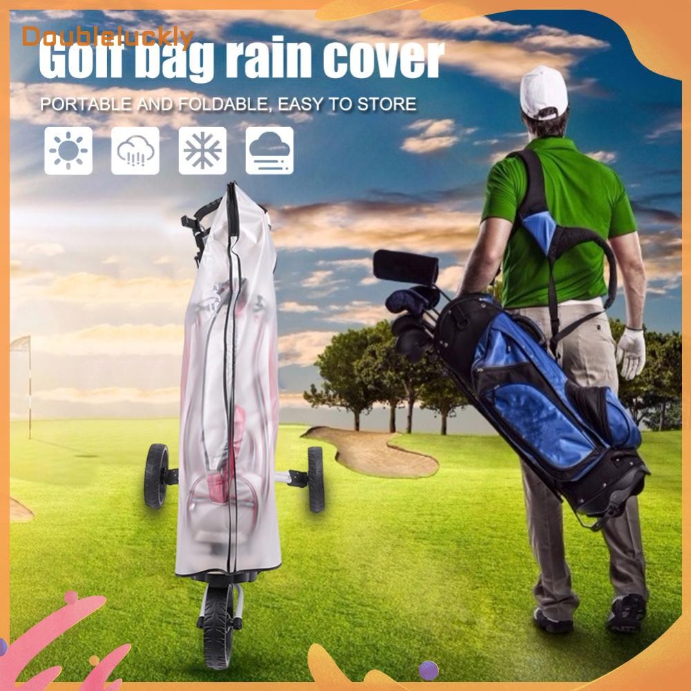 PVC Golf Bag Rain Cover Transparent Dustproof Clear Golf Cart Travel ...
