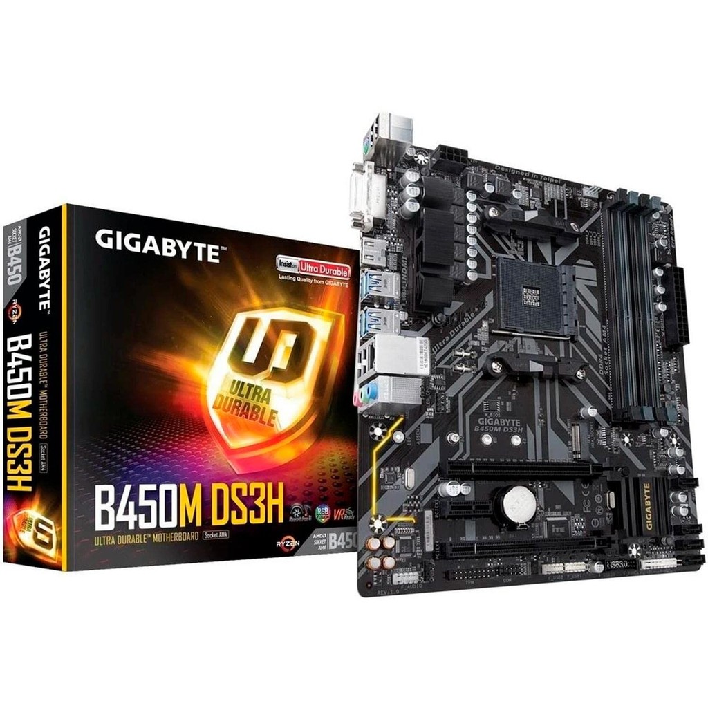 GIGABYTE B450M DS3H Micro-ATX Motherboard [AMD B450 Chipset] MB4784 ATX ...