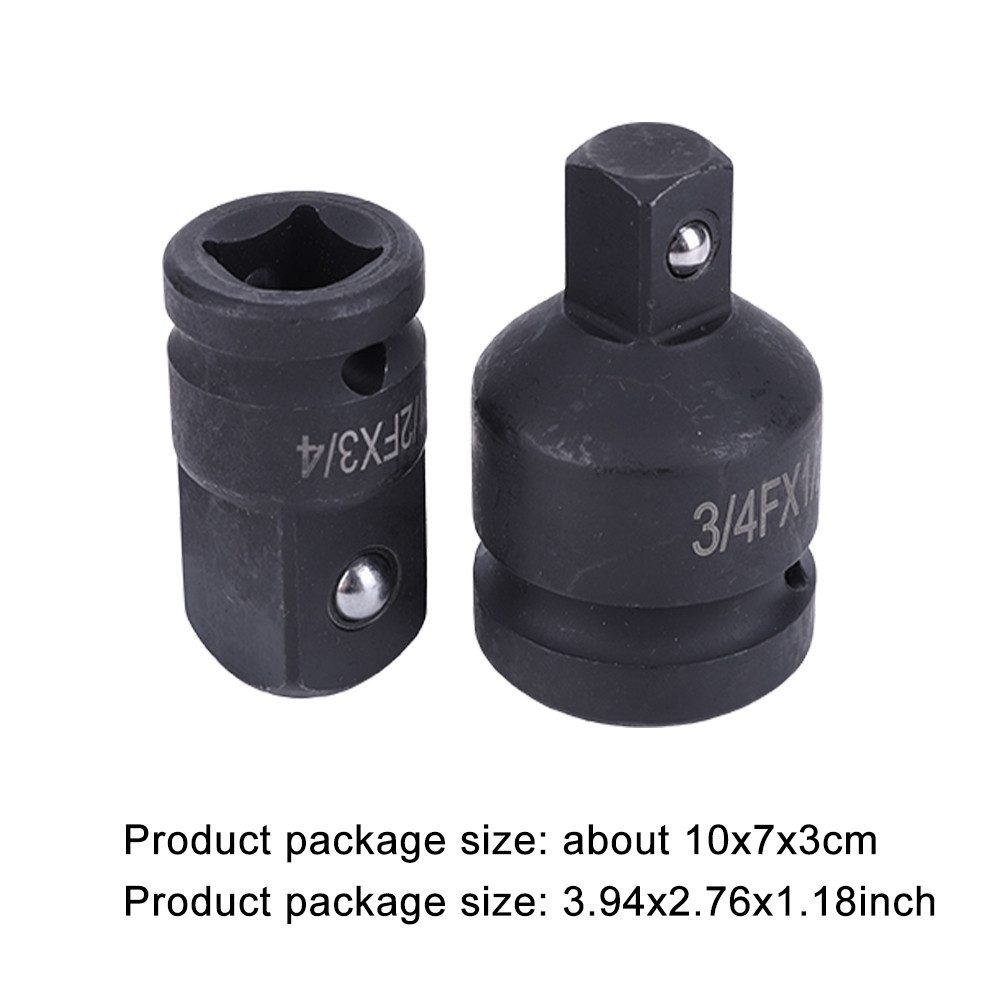 2Pcs Impact Socket Adapter Set 3/4 To 1/2 1/2 To 3/4 Socket Converter ...