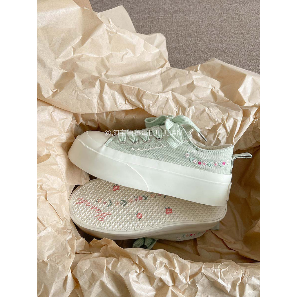 Ludan Women's Canvas Shoes - Thick Sole, Breathable Design, Embroidered ...