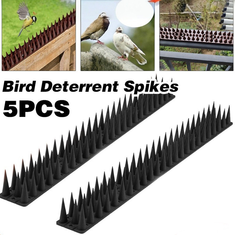 5PCS Anti-Cat Spike Mat Plastic Bird Spikes Bird Cat Deterrent Spikes ...