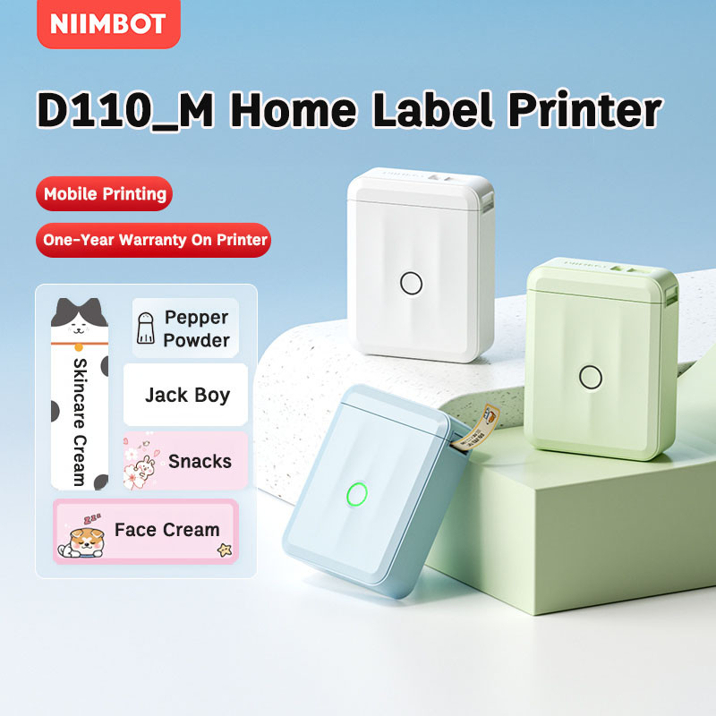 NIIMBOT D110M Bluetooth Wireless Portable Label Printer for Home ...