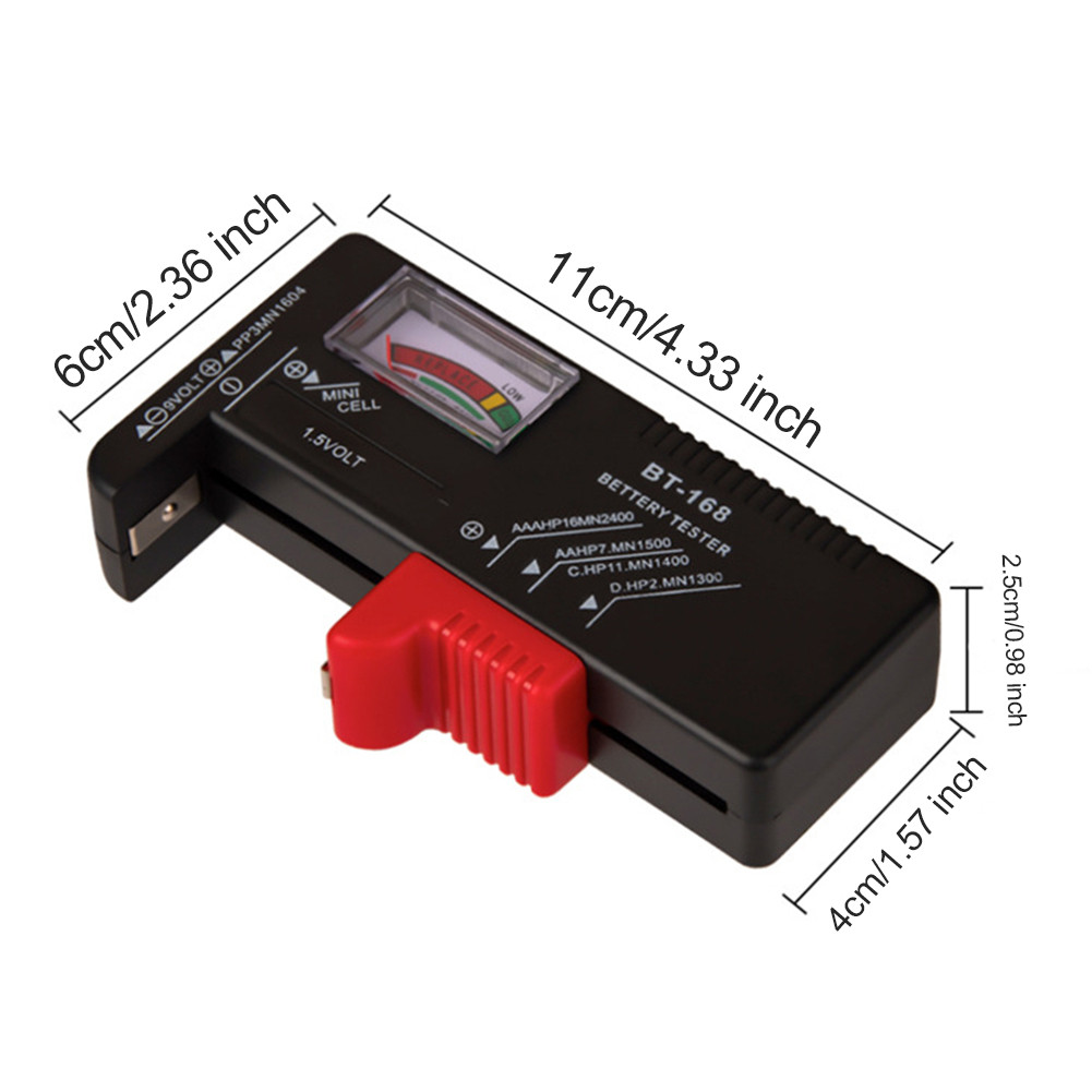 BT-168 /BT-168D Battery Tester Pointer/Digital Display Battery Volt ...