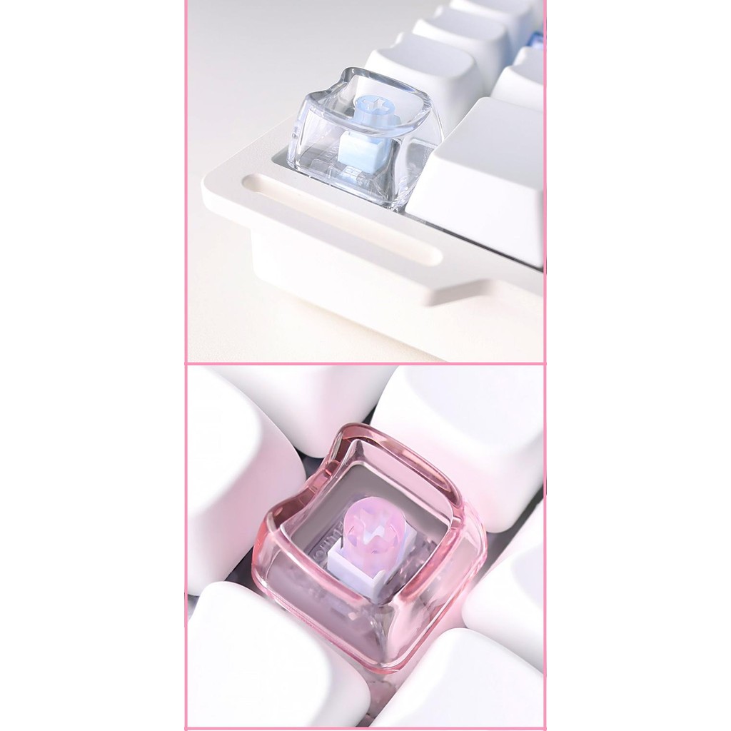 PC Transparent MAO Cute Cat Shape Keycap PC Material 1U Keycap ...
