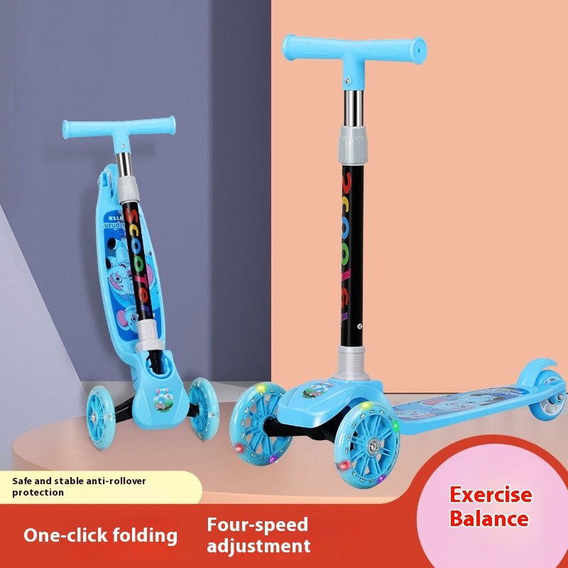 Scooter Children Baby Girl 2-3-6 Years Old Foldable Three-Wheeled Boy ...