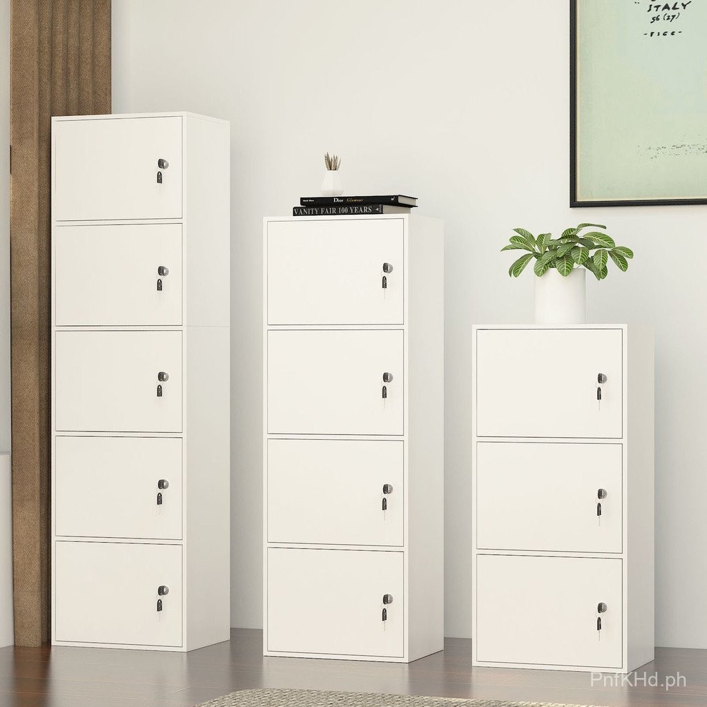 Bookcase with Doors Classroom A10L Lockable Bookshelf Storage Cabinet ...