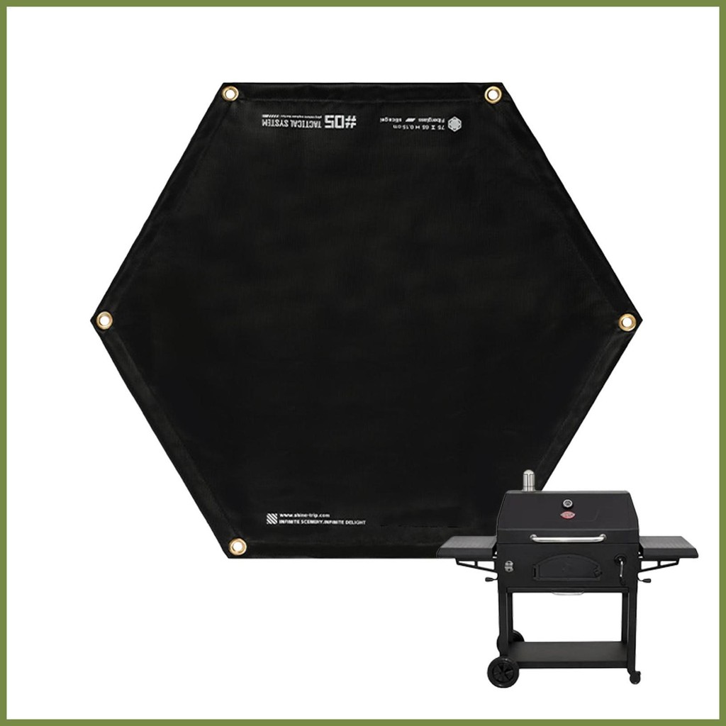 Fire Pit Deck Protector Mat Outdoor Round Grill Mat Effective Portable ...