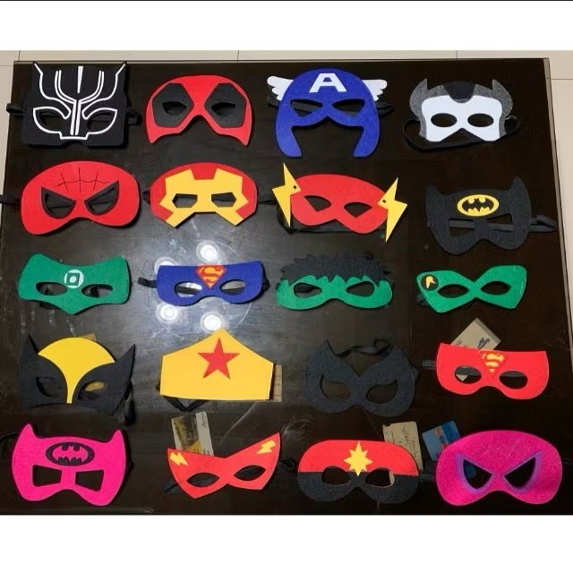 Halloween Series Superhero Party Felt Mask Maskara DCMarvel Lookalike ...