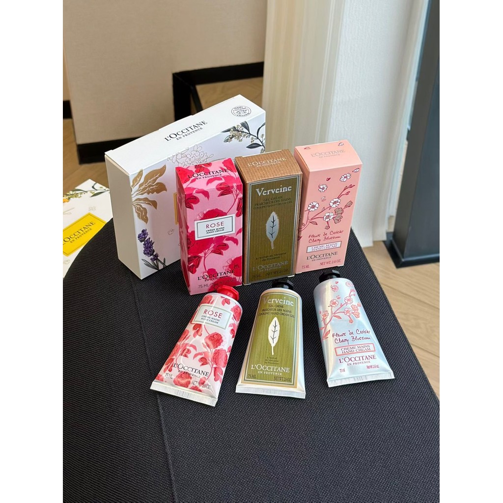 L'Occitane Refreshing Hand Cream Trio Gift Set | 3 x 75ml Cooling Gel ...