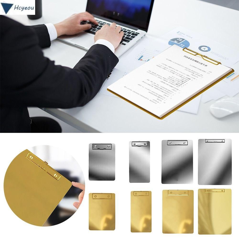 HCYEOU A4/A5 File Folder, Stainless Steel Hard Test Paper Storage ...