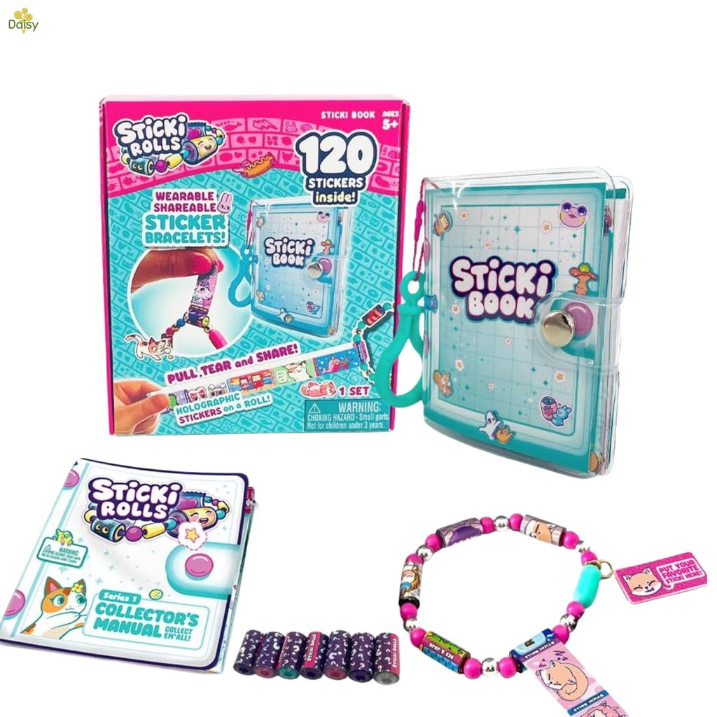 120PCS Sticki Rolls Adhesive Roll Bracelets Wearable & Shareable DIY ...