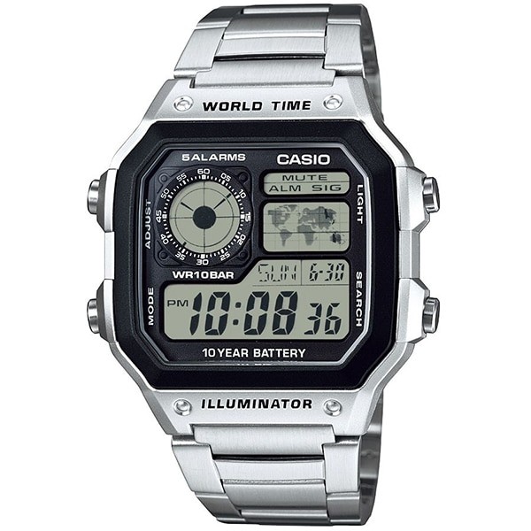 JDM WATCH ★ Casio Men's CASIO Collection AE-1200 Metal Band AE-1200WHD ...