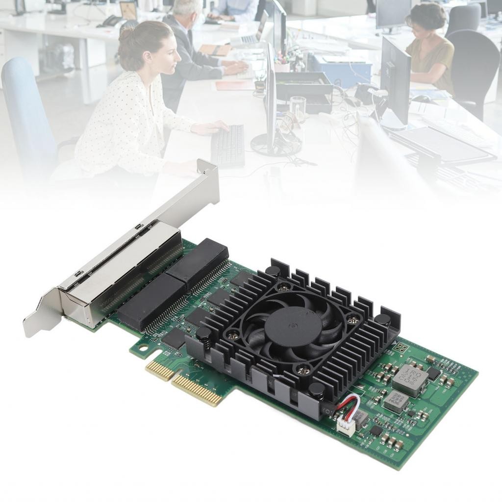 skill-ph 4 Port PCIE Network Card and Stable Connection Industrial Grade 100/1000Mbps Speed for ...