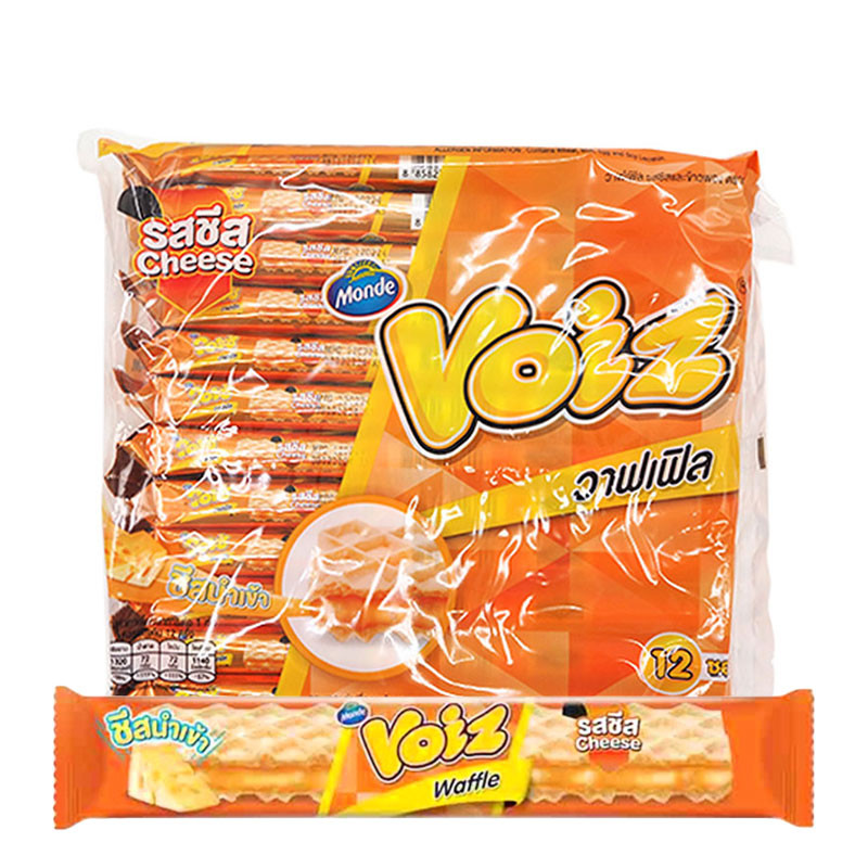 Voice Cheese And Puffed Rice Waffles 19 g. 12 Pieces (VOIZ Waffle ...