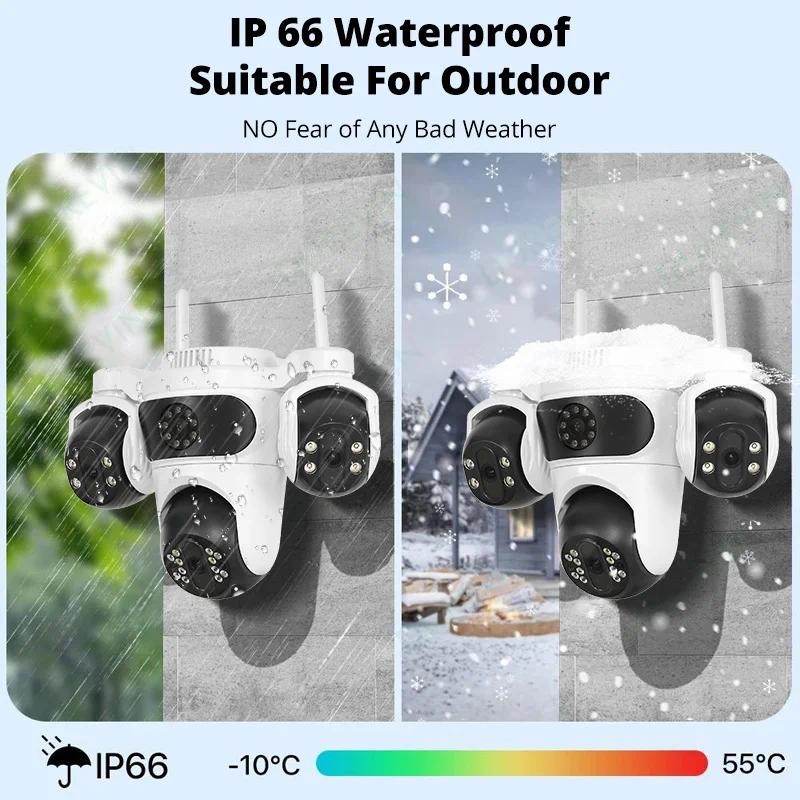 WiFi PTZ Camera 15MP HD IP Camera Security CCTV HD Three Screen ...