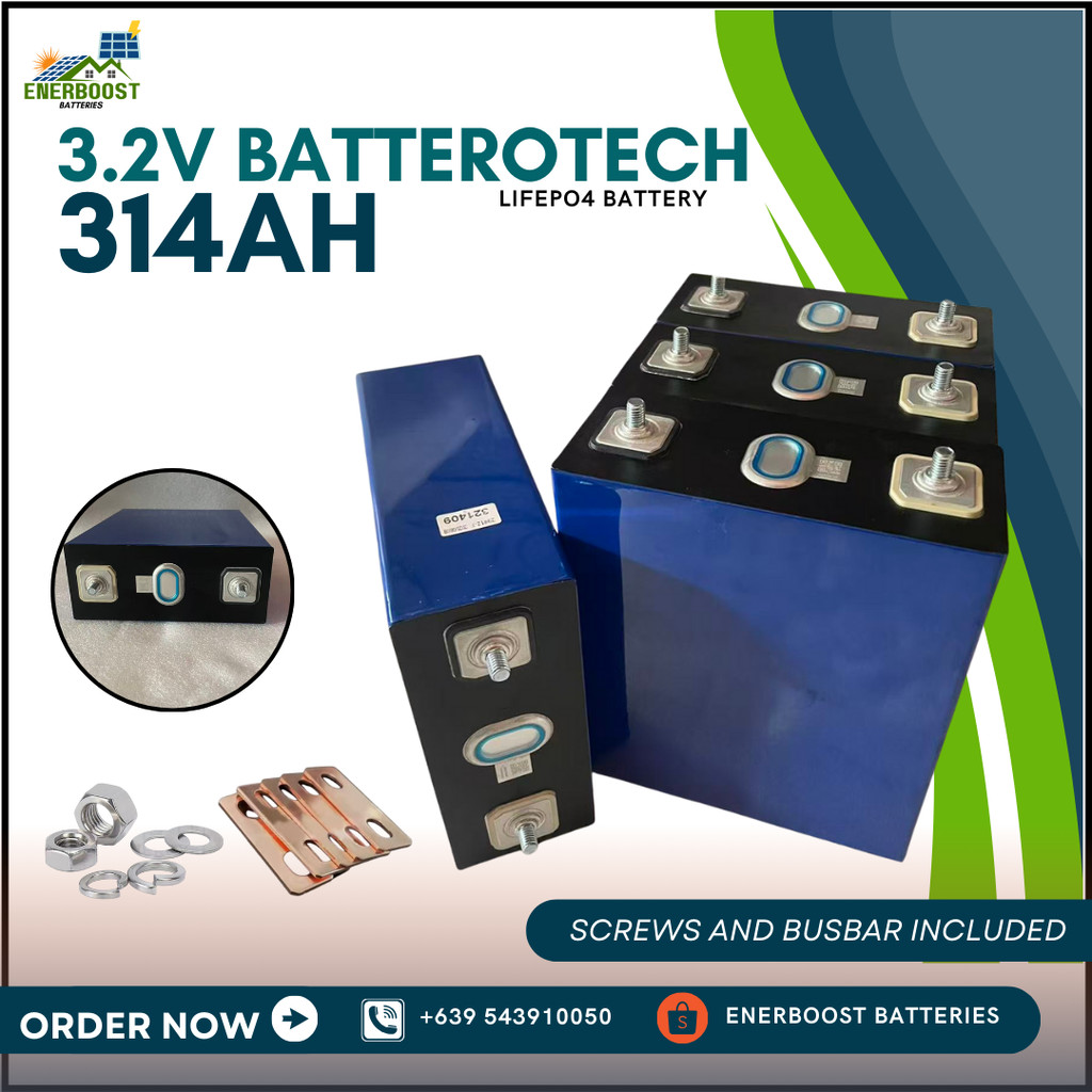 BRAND NEW 3.2V BATTEROTECH 314AH Lifepo4 Battery 3.2V Lithium Battery ...
