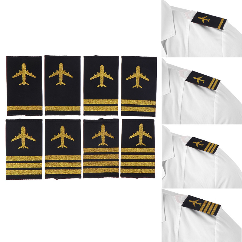 // Y&F // 1Pair Clothing Decoration Epaulettes Professional Pilots ...