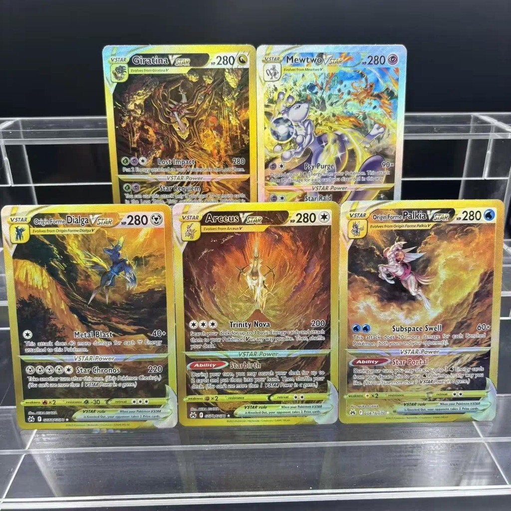 DIY PTCG Collection Cards Giratina Mewtwo Dialga Arceus Vstar EN Self ...